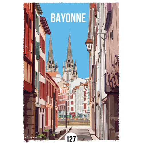 LOT DE 5 AFFICHES METAL BAYONNE 2023